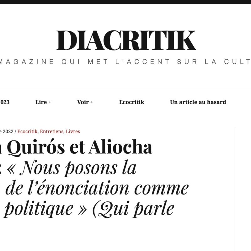 Revue de presse – a people is missing